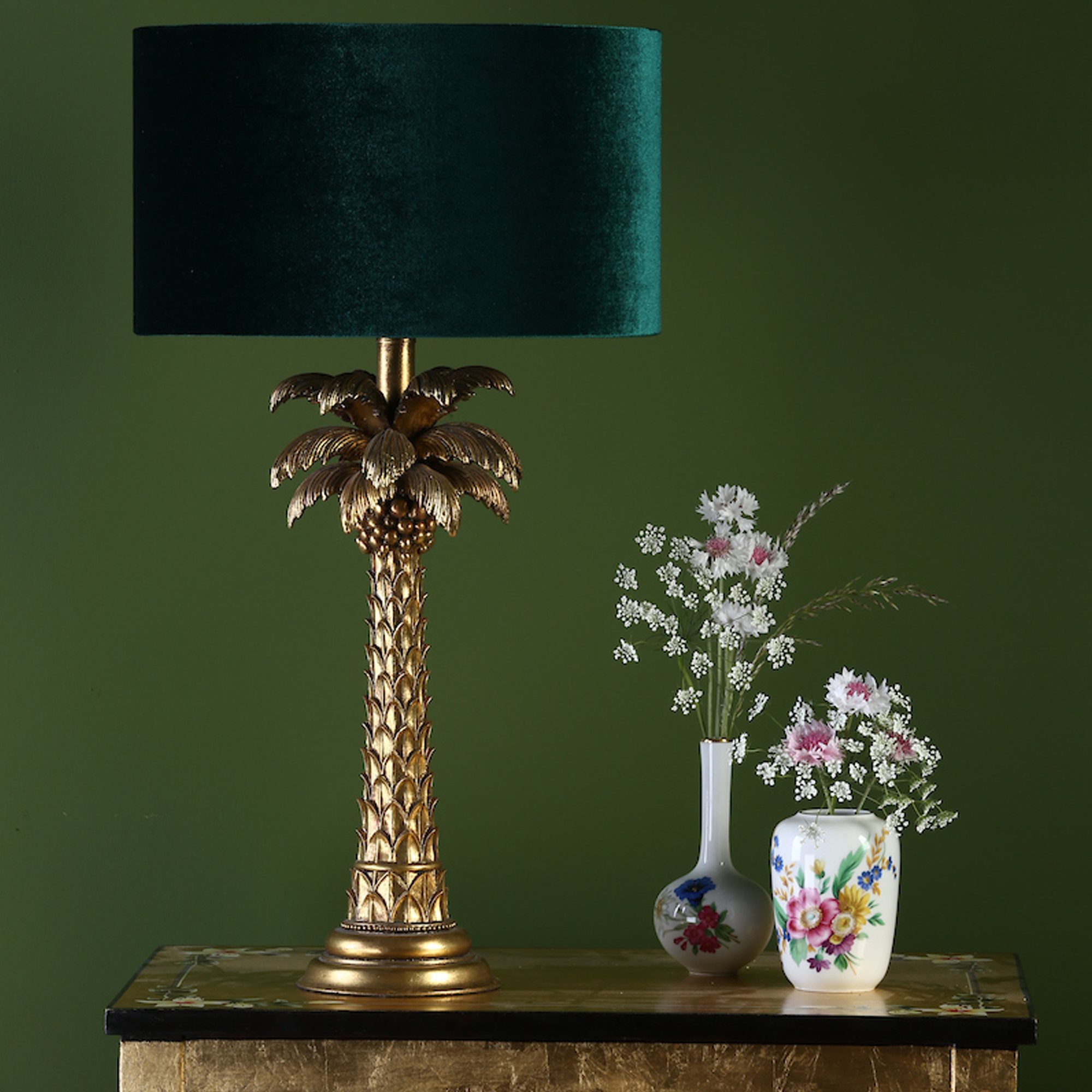 Dar Palm Table Lamp Gold Base Only • Roomes Furniture
