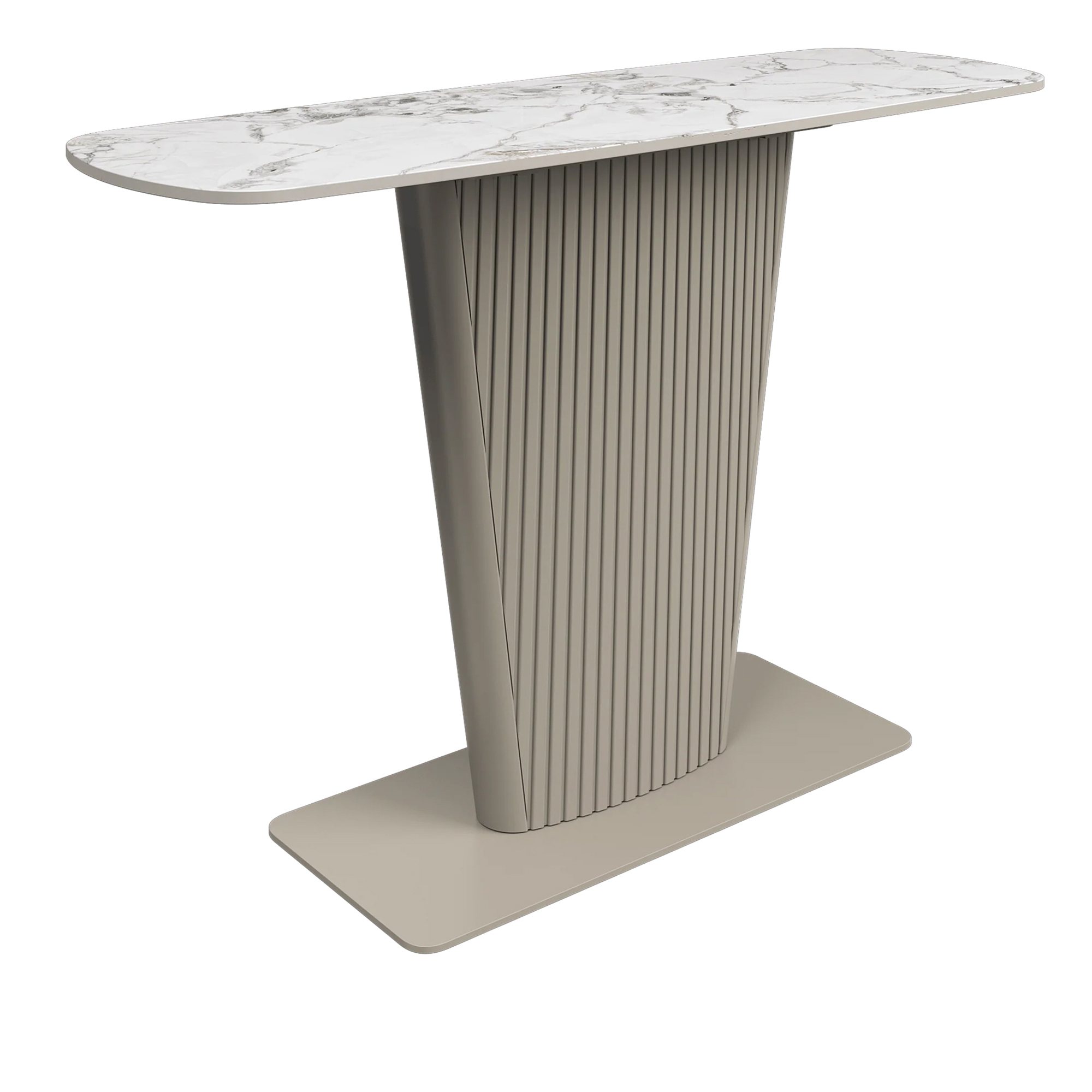 Florence - Ceramic Console Table (White) • Roomes Furniture