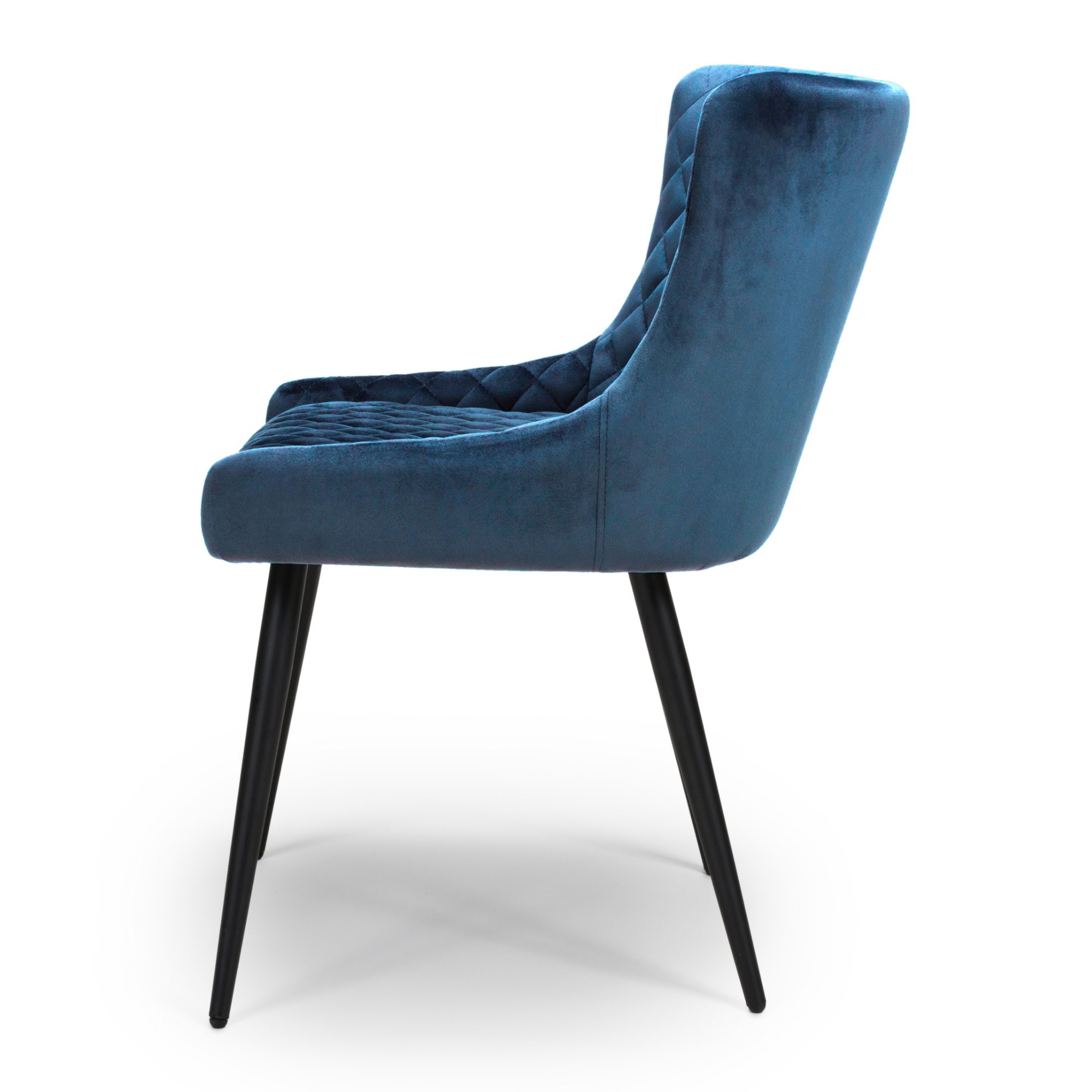 Malmo Dining Chair (Blue Velvet) • Roomes Furniture & Interiors