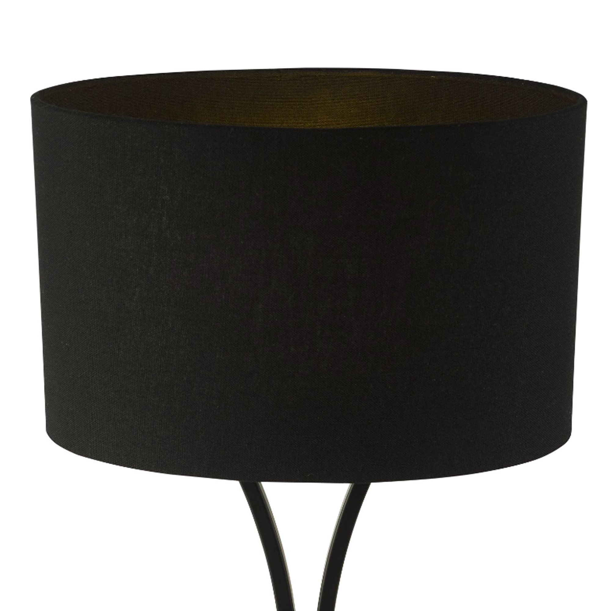 Dar Lighting Dar - Oporto Table Lamp (Matt Black With Shade) • Roomes ...