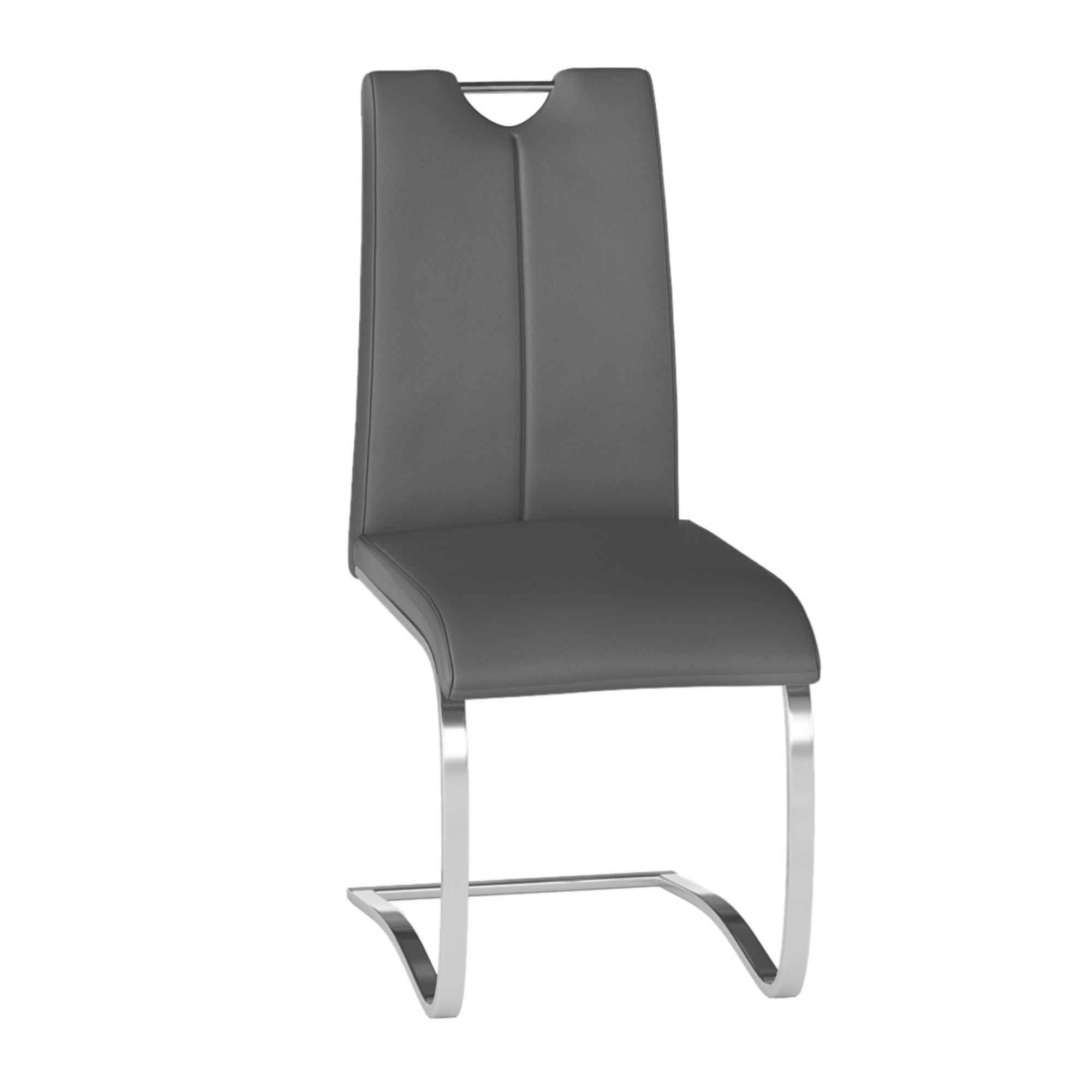 Gabi Dining Chair Grey Faux Leather • Roomes Furniture & Interiors