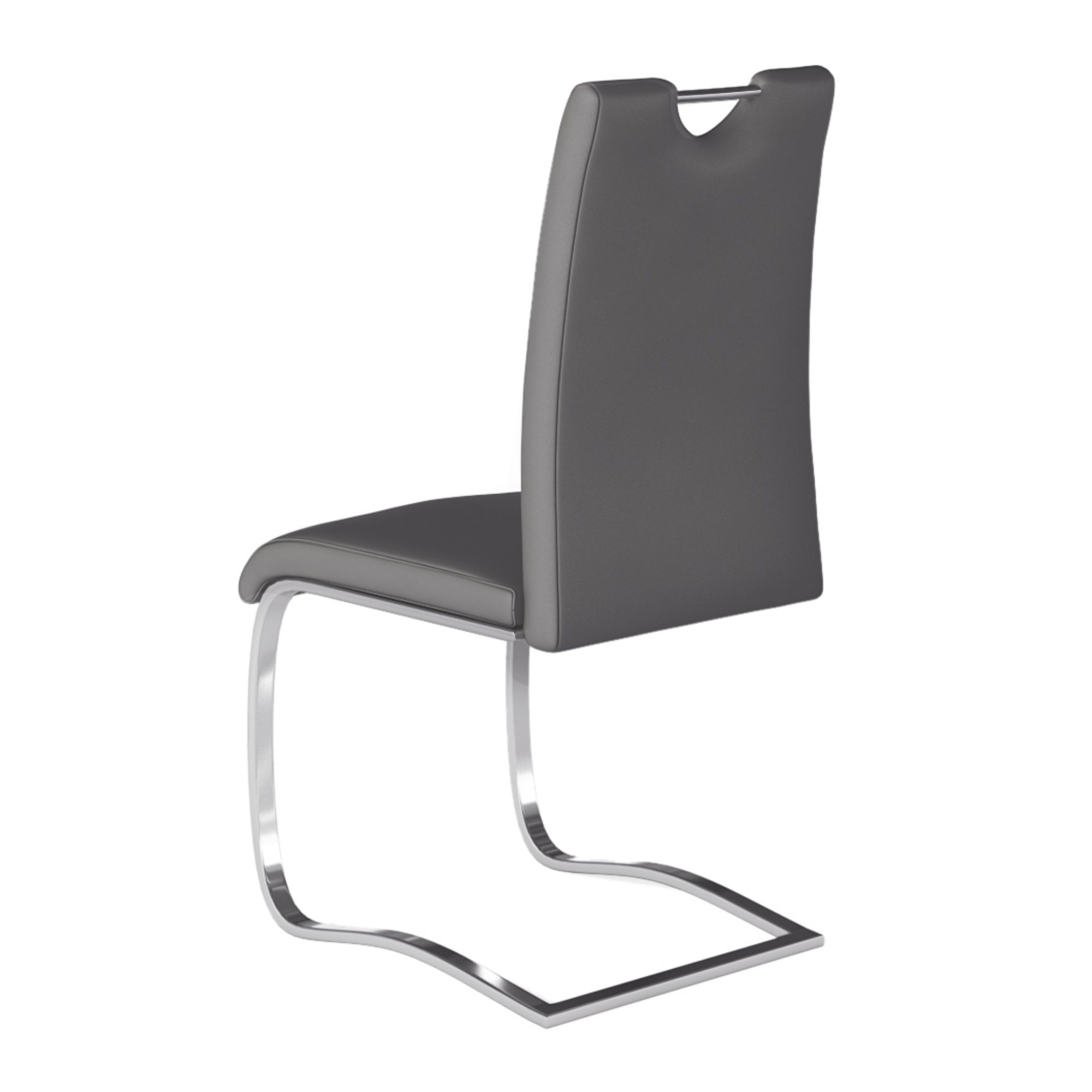 Gabi Dining Chair Grey Faux Leather • Roomes Furniture & Interiors