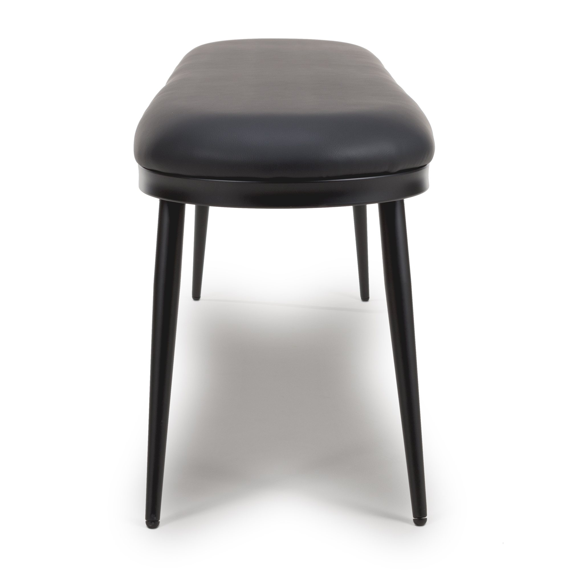 Ace Bench (Black Faux Leather) • Roomes Furniture