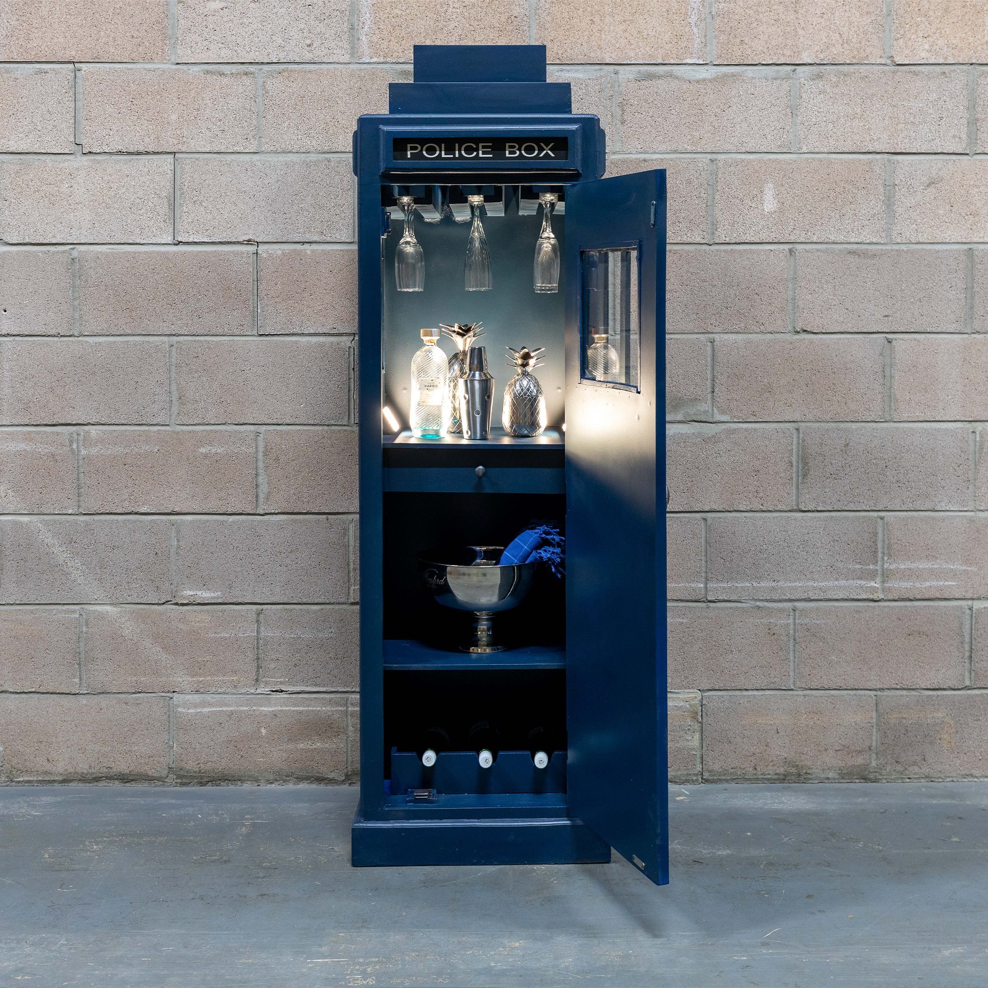 Retro Police Booth Bar • Roomes Furniture