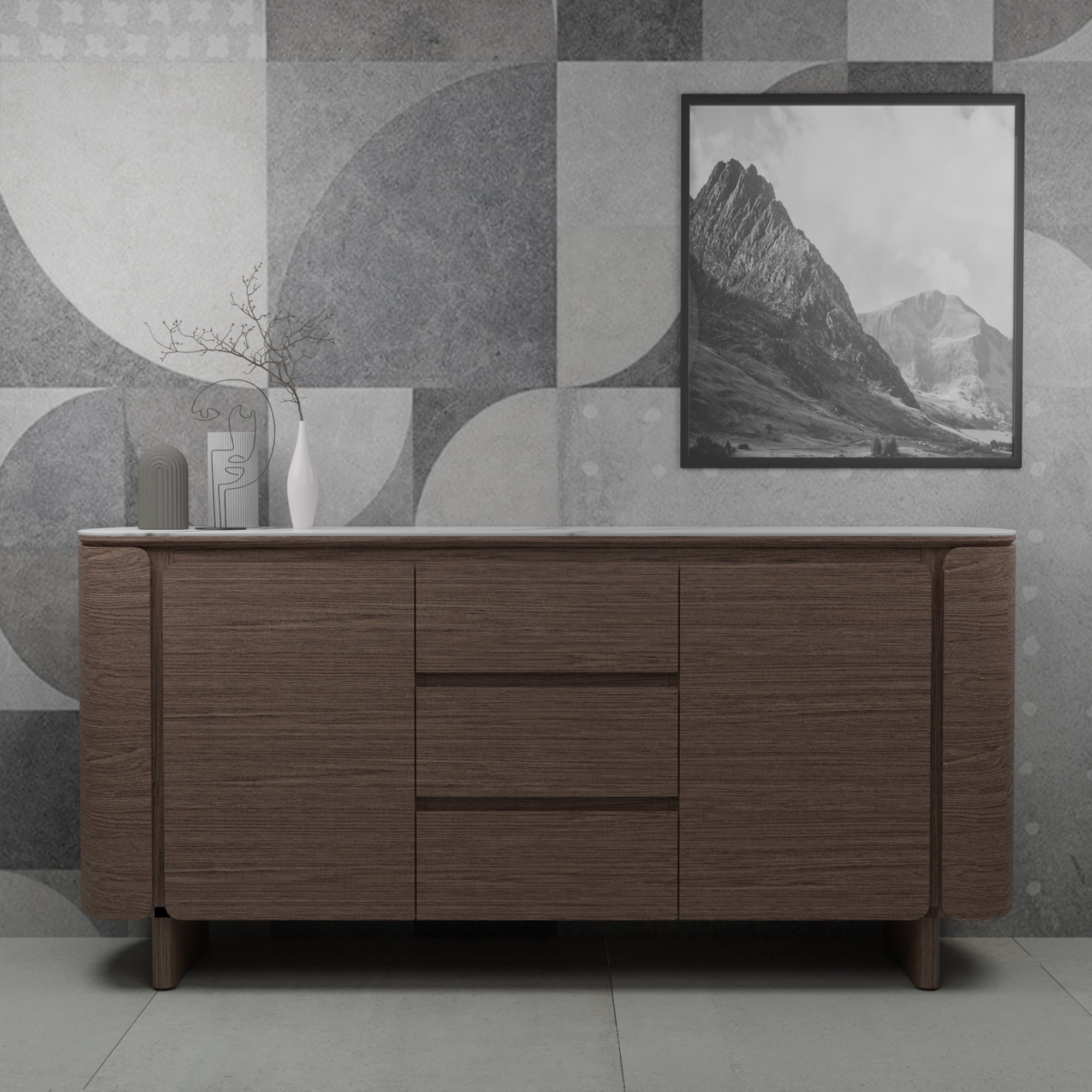 Hatfield Sideboard Stone • Roomes Furniture