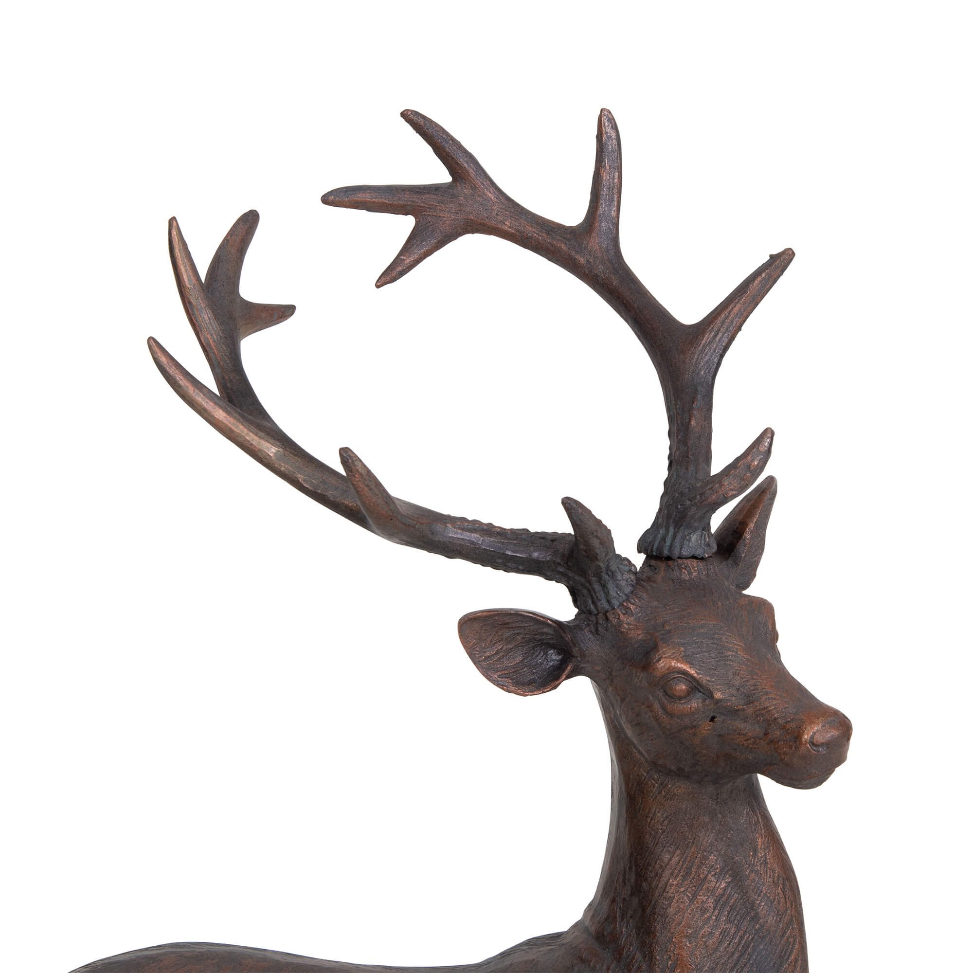 Calm Neutral Six Pointer Stag on Decorative Ball • Roomes Furniture ...