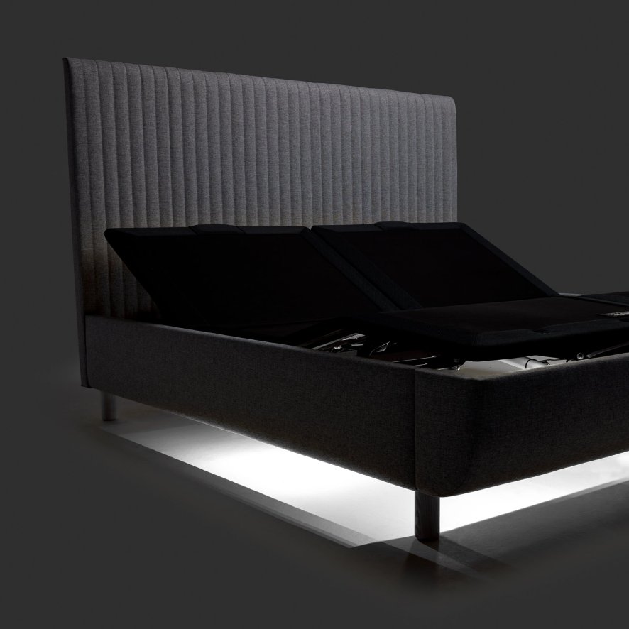 TEMPUR Ergo™ Smart Base With Vertical Headboard • Roomes Furniture