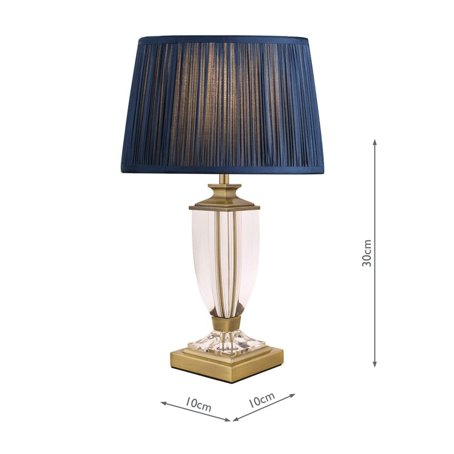 Laura Ashley Carson Small Table Lamp Antique Brass Crystal Base Only Roomes Furniture Interiors