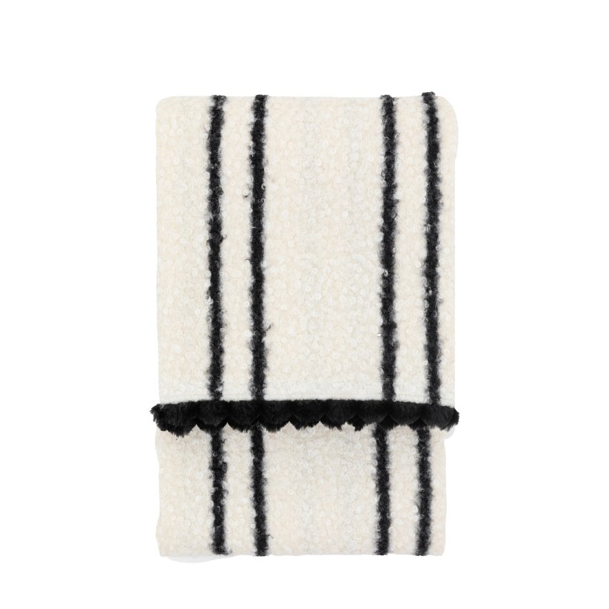 Gallery Direct Throws - Ophelia Scalloped (Cream & Black) • Roomes ...
