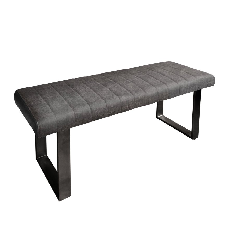 Faux leather bench store